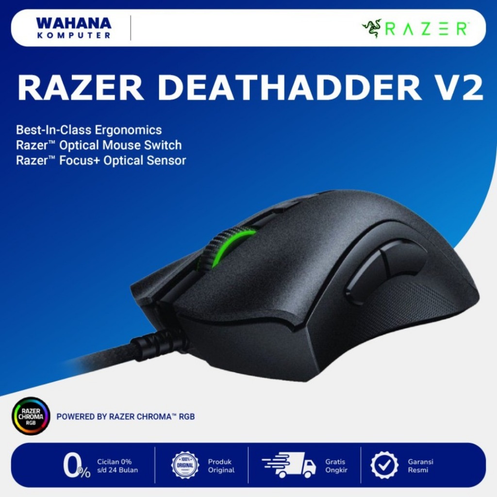 Jual Razer Mouse DeathAdder V2 - Gaming Mouse Best-in-class Ergonomics ...