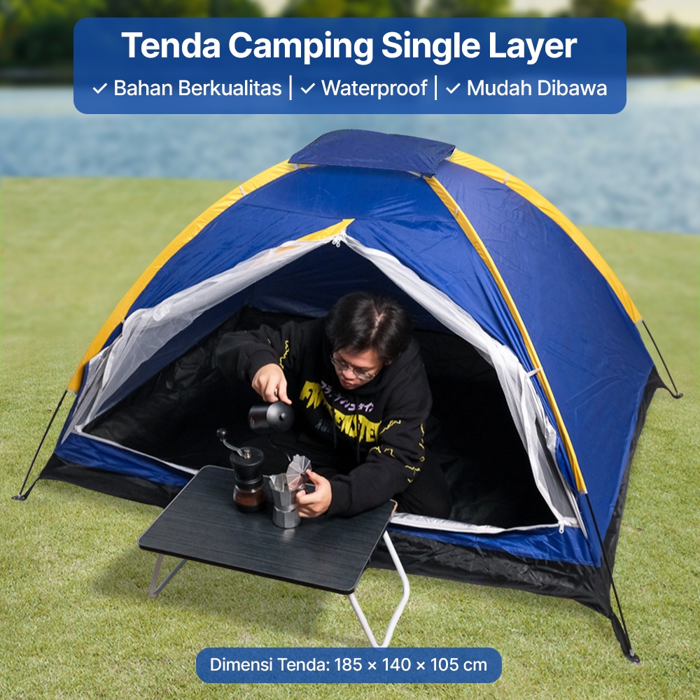 Jual Door Camping Tent Tenda Camping Piknik Single Layer 2 Orang ...