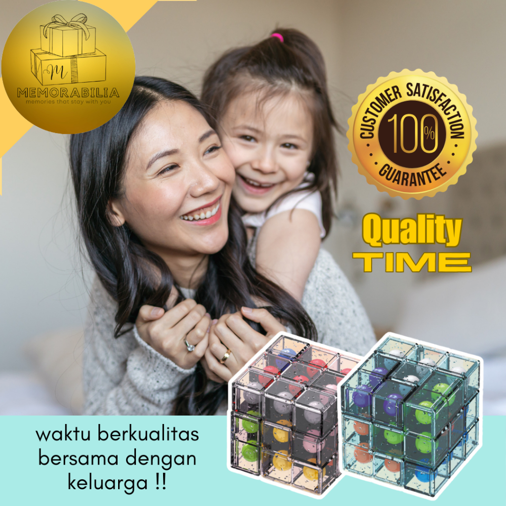 Jual Mainan Anak Puzzle Cube Rubik Susun Bentuk IQ Game Hadiah Kado ...