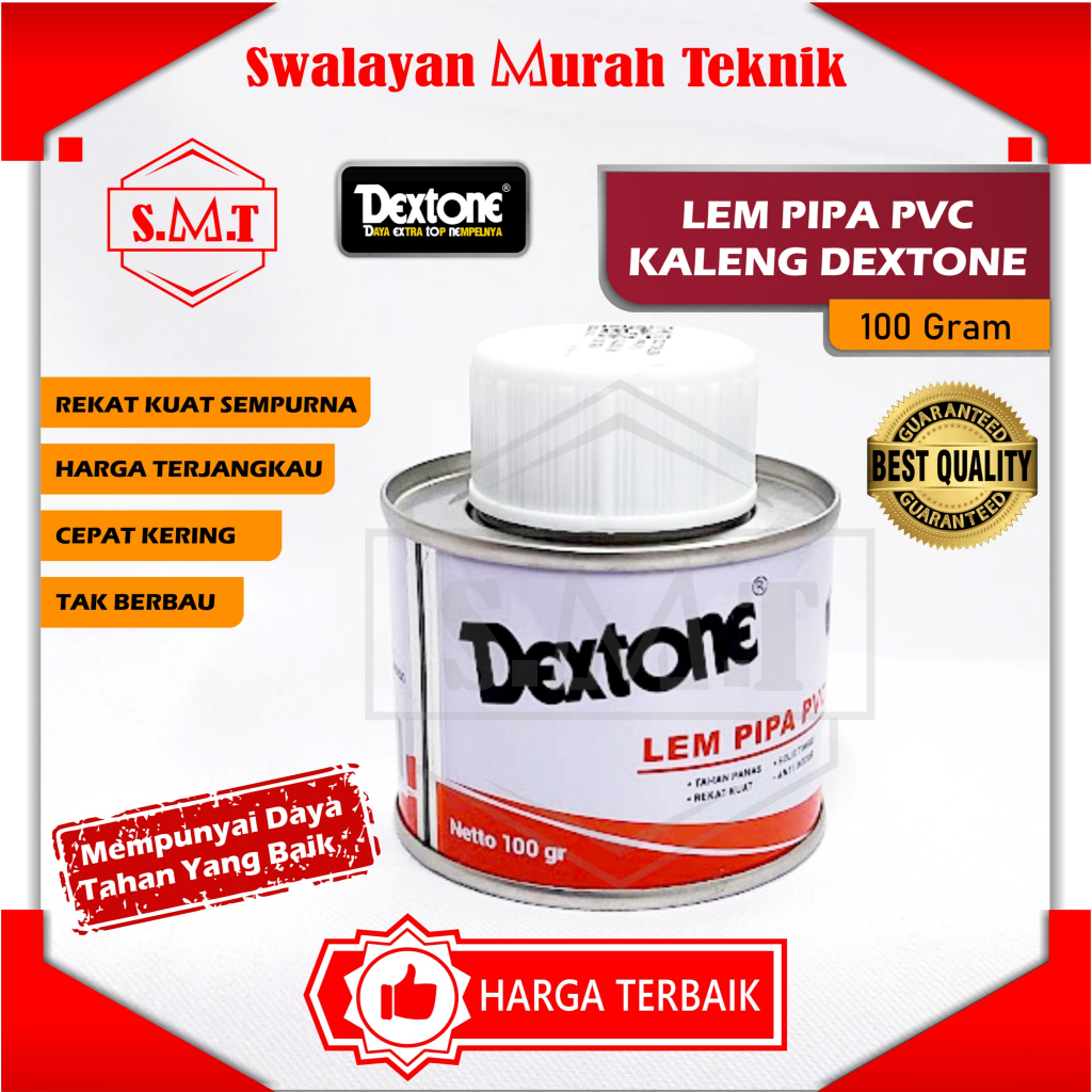 Jual DEXTONE Lem Pipa Pralon PVC Kaleng 100 Gram 100Gr Mini | Shopee ...