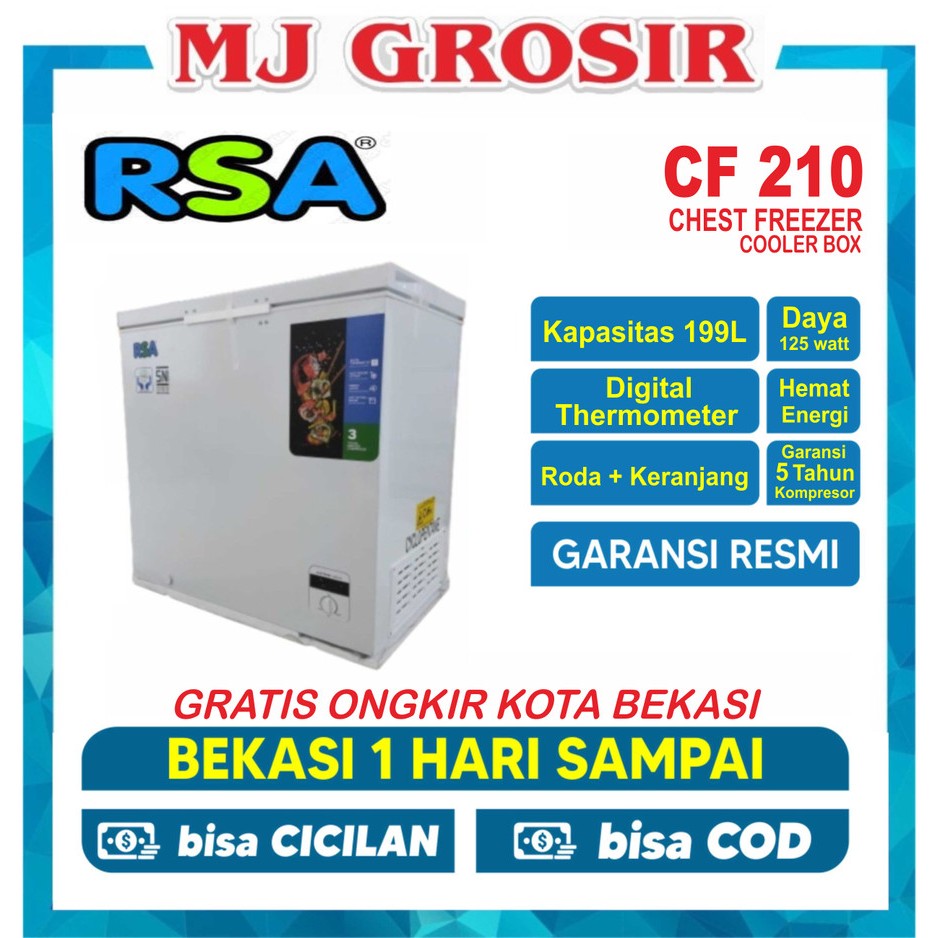 Jual RSA CF 210 CHEST FREEZER BOX 200 L LEMARI PEMBEKU 200 LITER ...