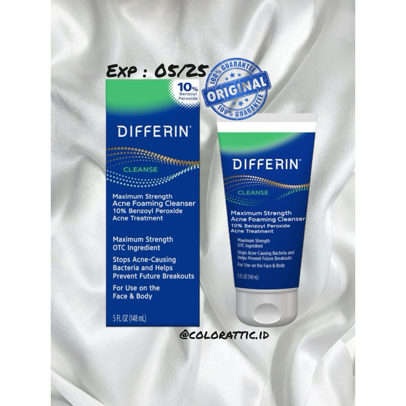 Jual Differin Acne Face Wash With 10% Benzoyl Peroxide, Maximum ...
