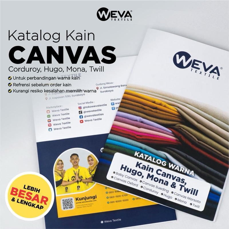 Jual Buku Katalog Kain Canvas Warna Jenis Premium Lebih Besar Lengkap ...