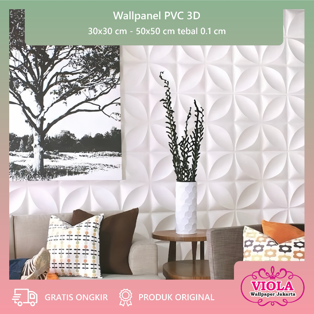 Jual VW Wallpanel PVC / Wall Panel PVC 3D / Wallpaper Dinding Dekorasi ...