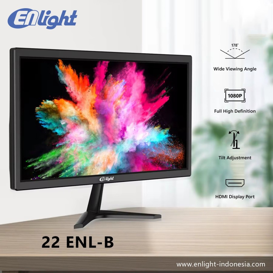 Jual Enlight 22ENL-B 22 Inch LCD MONITOR FHD 75Hz 5ms Slim Frameless ...