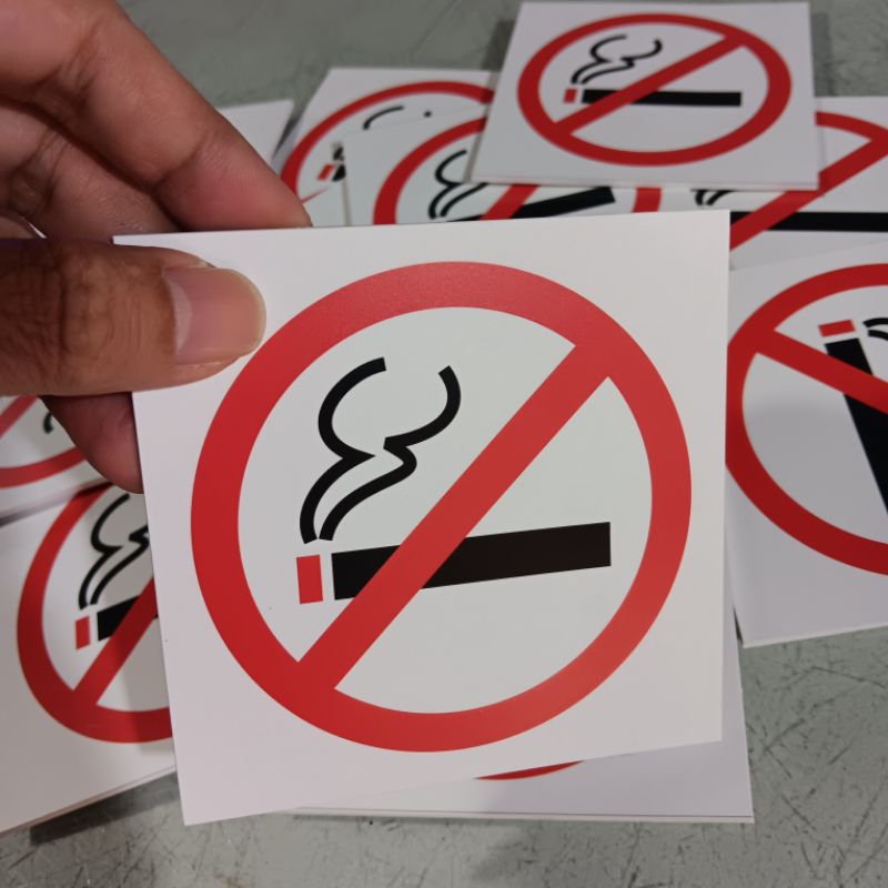 Jual dilarang merokok pvc sign tanda peringatan signage rokok ruang ...