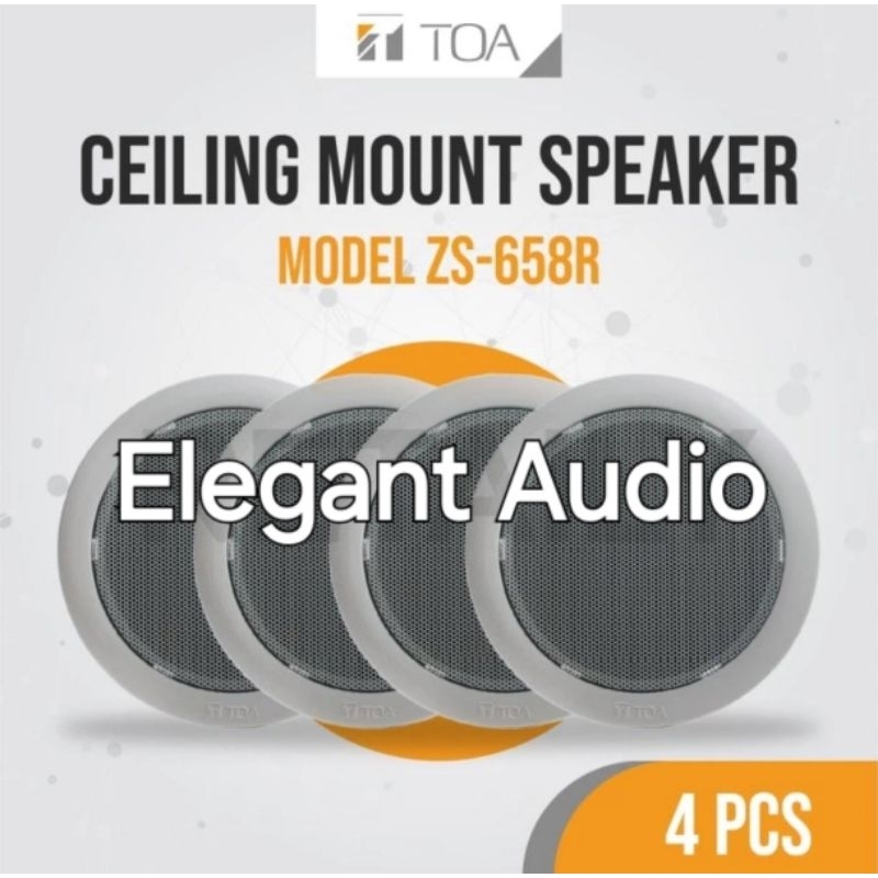 Jual Bundling 4 pcs Ceiling Speaker TOA ZS-658R | TOA ZS658R (6 Inch 6 Watt) | Shopee Indonesia