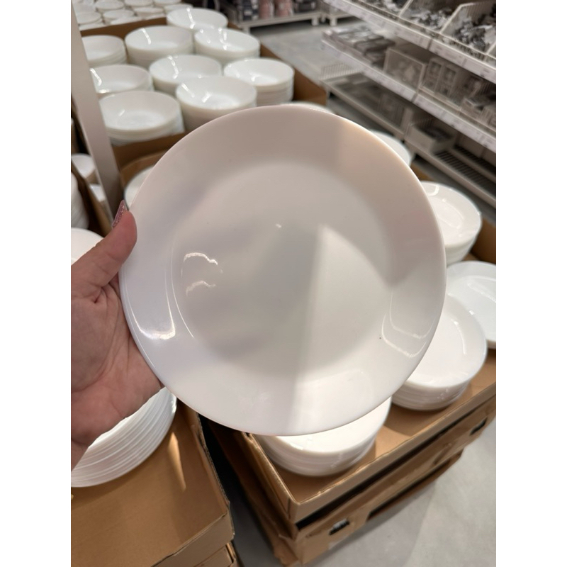 Jual Oftast piring kecil putih 19 cm, piring makan, piring kaca, piring ...