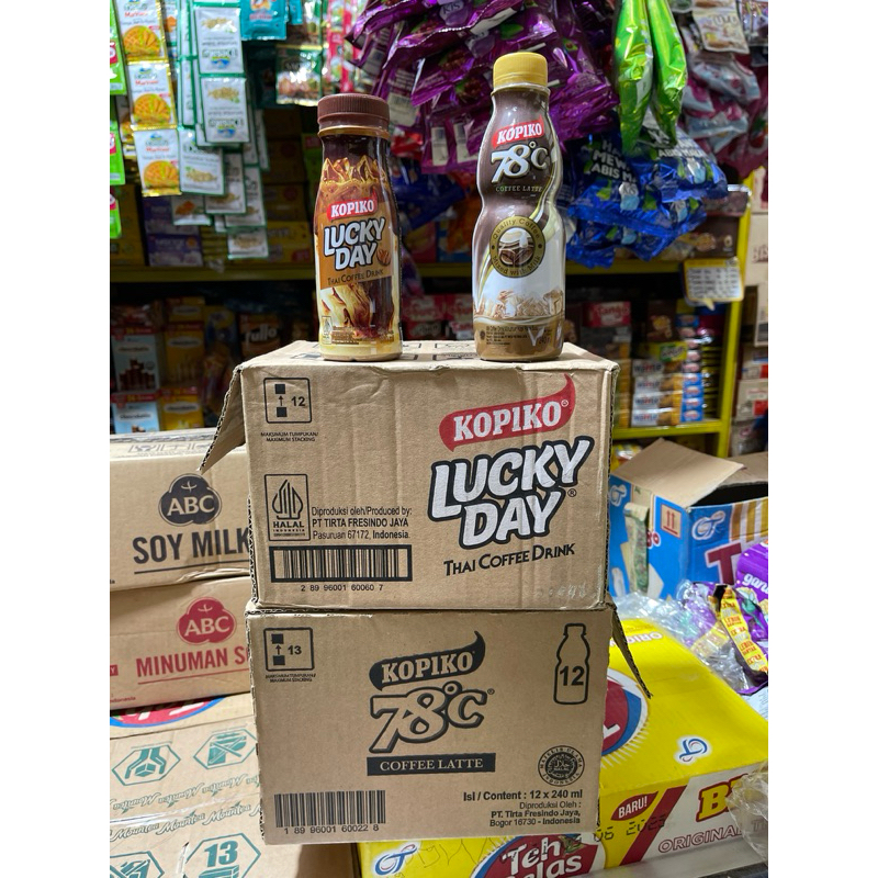 Jual KOPIKO LUCKY DAY/78 COFFEE LATTE DUS ( ISI 12 ) | Shopee Indonesia