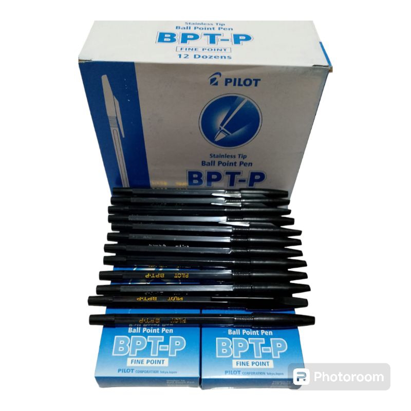 Jual Pulpen pilot BPT-P tinta hitam 12pcs | Shopee Indonesia