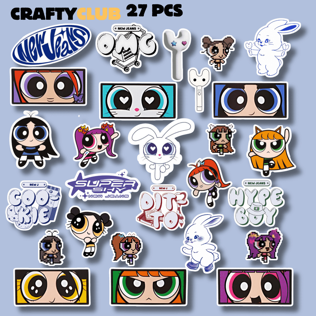Jual NEW JEANS Stiker POWERPUFF STIKER VINYL (27 Pcs) Waterproof dan ...