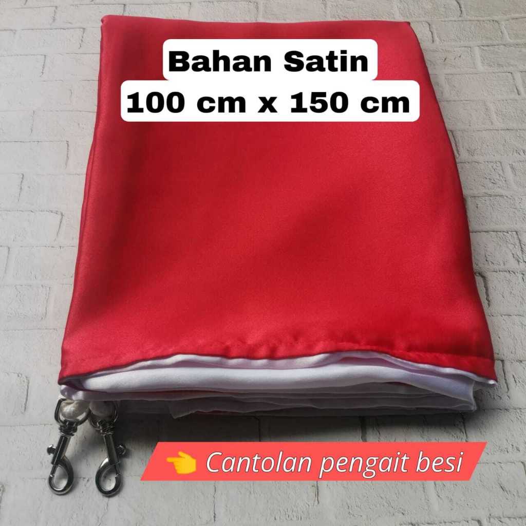 Jual Bendera Merah Putih Bahan Satin 100x150 cm | Shopee Indonesia