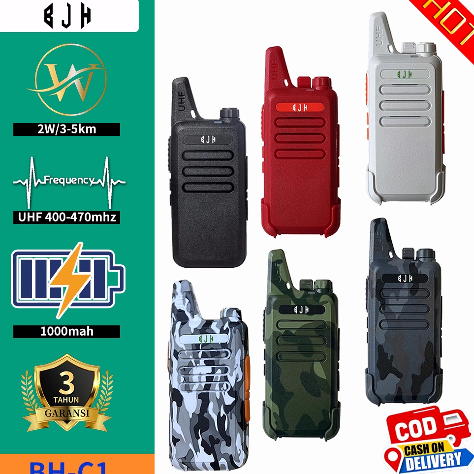 Jual KODE R73U HT BJH Walkie Talkie 6Warna UHF Handy Talky TWO WAY ...