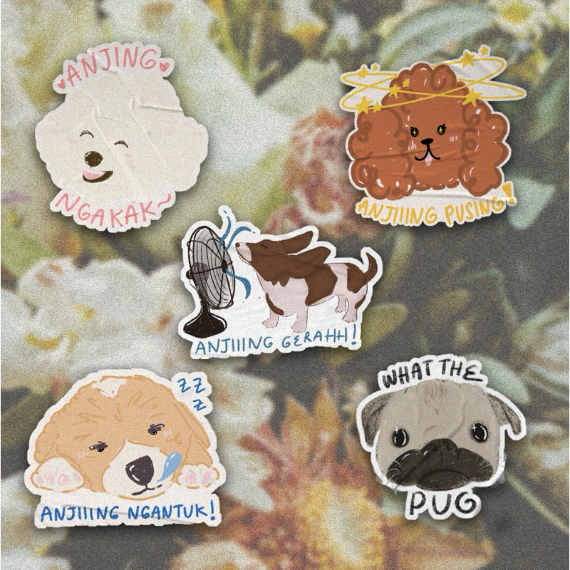 Jual DonutDoubt Meme Sticker Anjing Edition - Glitter Sticker - Cute ...