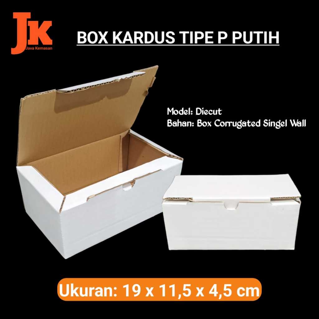 Jual KARDUS P PUTIH KOTAK BOX KARTON CORRUGATED DIE CUT PUTIH MINI ...
