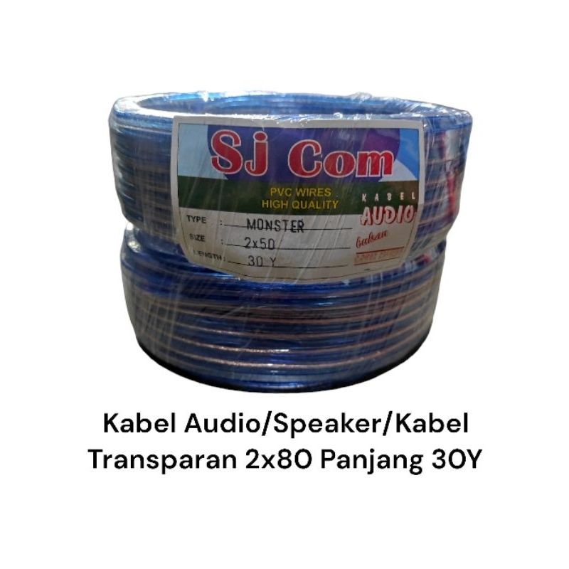 Jual Kabel Audio / Speaker / Kabel Transparan 2x50 dan 2x80 Panjang 30 ...