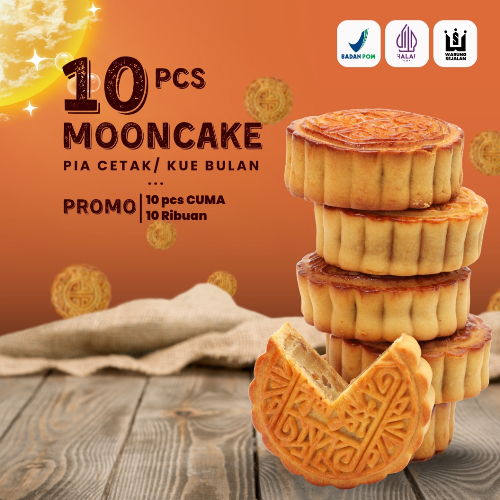 Jual 10 PCS MOONCAKE PIA BULAN ATAU PIA CETAK KUE BULAN BAKPIA CETAK ...