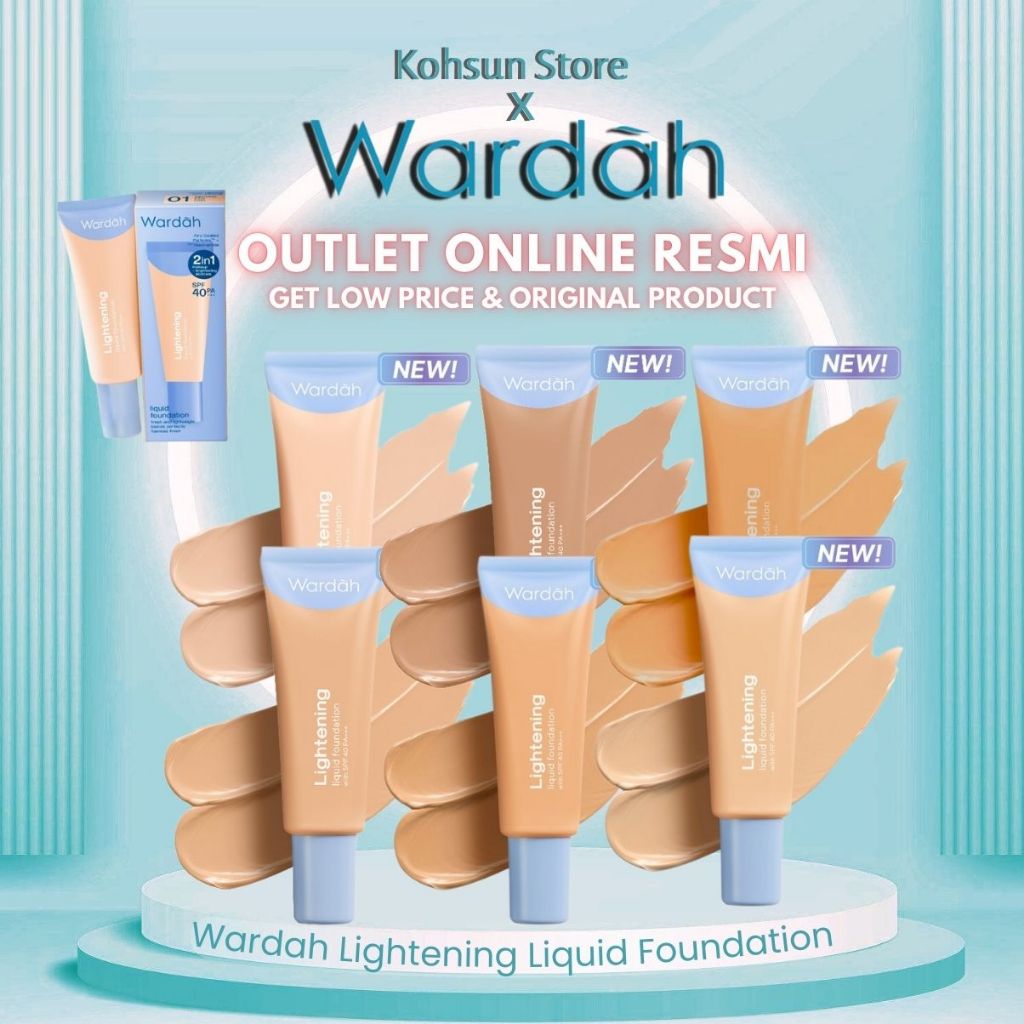 Jual Wardah Lightening Liquid Foundation Base Makeup Skin-Like to High ...