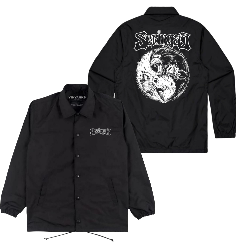 Jual YNYG Store Coach Jacket Seringai wolf warna Hitam Keren | Shopee ...