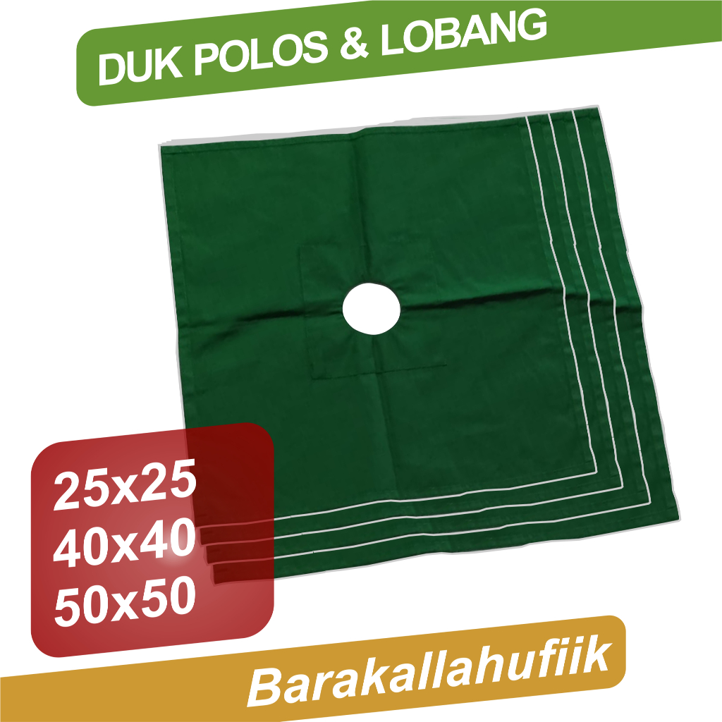 Jual DUK Kain Operasi Ukuran KECIL Type POLOS/FLAT dan DUK LOBANG Untuk ...