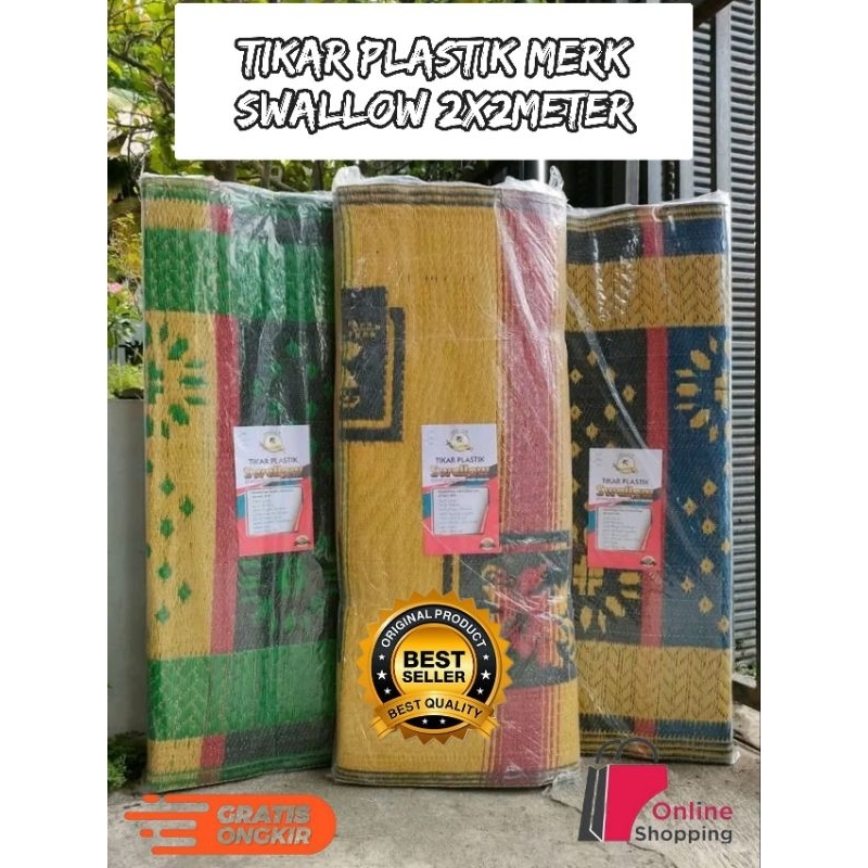 Jual tikar lipat plastik merk swallow ukuran 2x2 meter | Shopee Indonesia