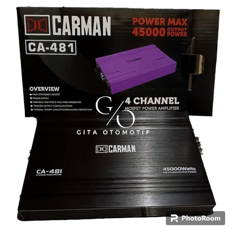 Jual Power Mobil Carman Power Output CA 481 Mosfet Power Amplifier 4 Ch ...