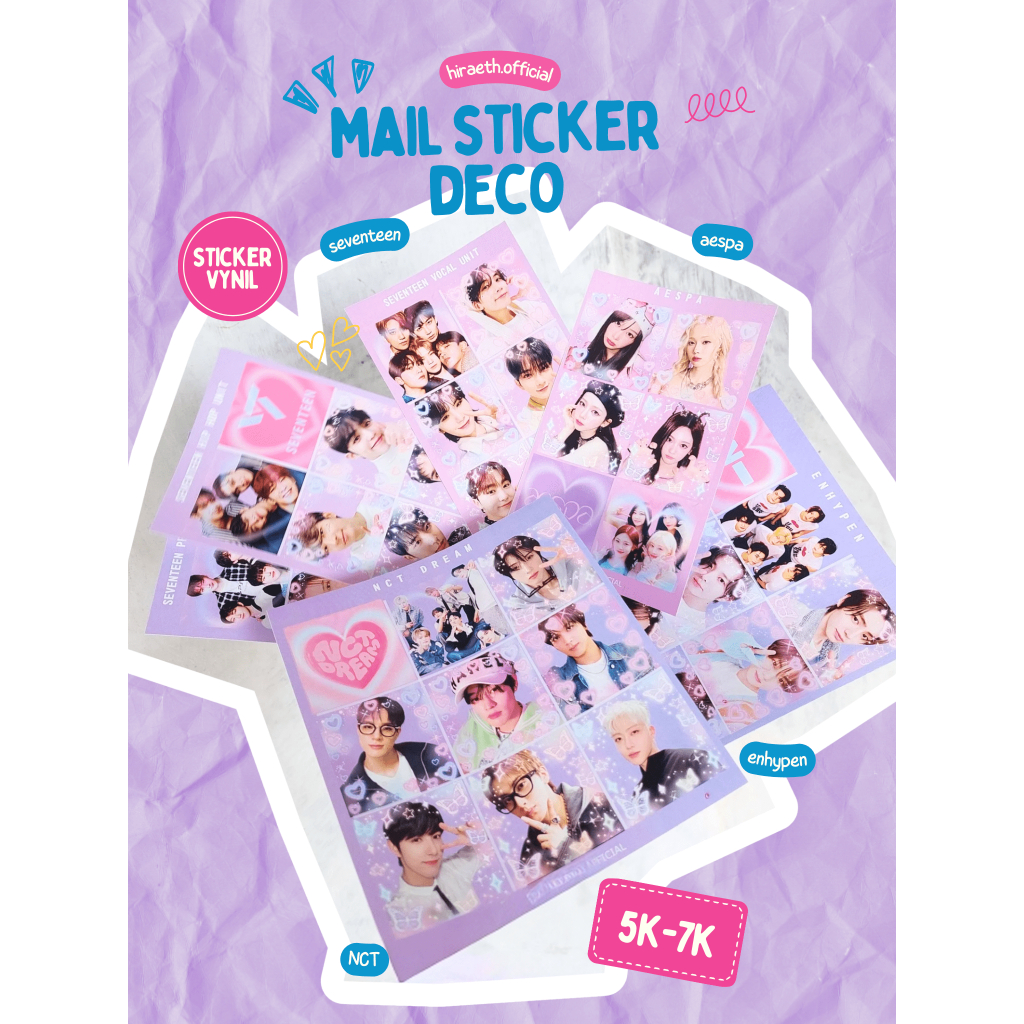 Jual STICKER KPOP MAIL DECO FREEBIES ALA SELLKOR SET 4x4 SEVENTEEN AESPA NCT ENHYPEN HIP HOP ...