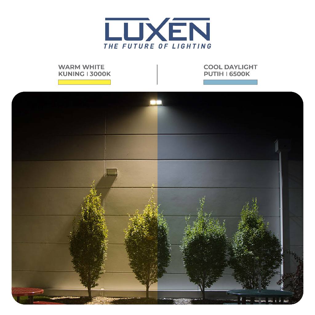 Jual Luxen Lampu Sorot LED Flood Light Aurra 200 Watt Cahaya Putih dan ...
