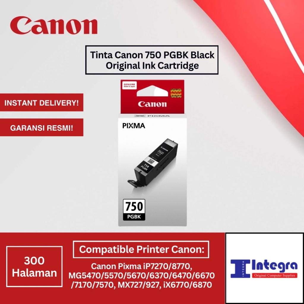 Jual Tinta Canon 750 PGBK Cartridge Black Original Tinta Printer Canon ...