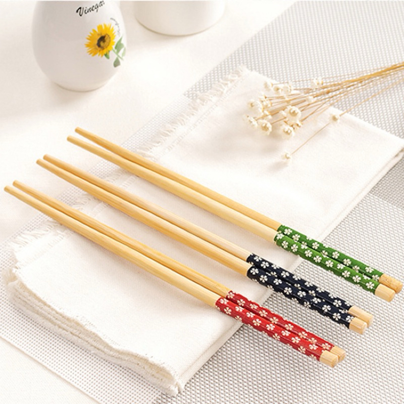 Jual Sumpit Kayu Bahan Bambu - Sumpit Kayu - Sumpit Kayu Motif Bunga ...