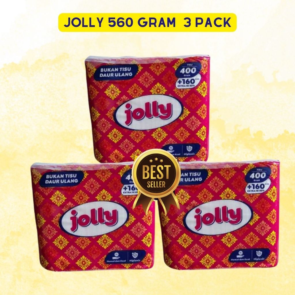 Jual PAKET 3 Tissu Jolly 560 gram 2 ply | Shopee Indonesia