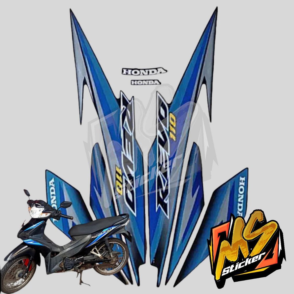 Jual STICKER STIKER POLET LIS STRIPING MOTOR FULL BODY HONDA REVO 110 ...