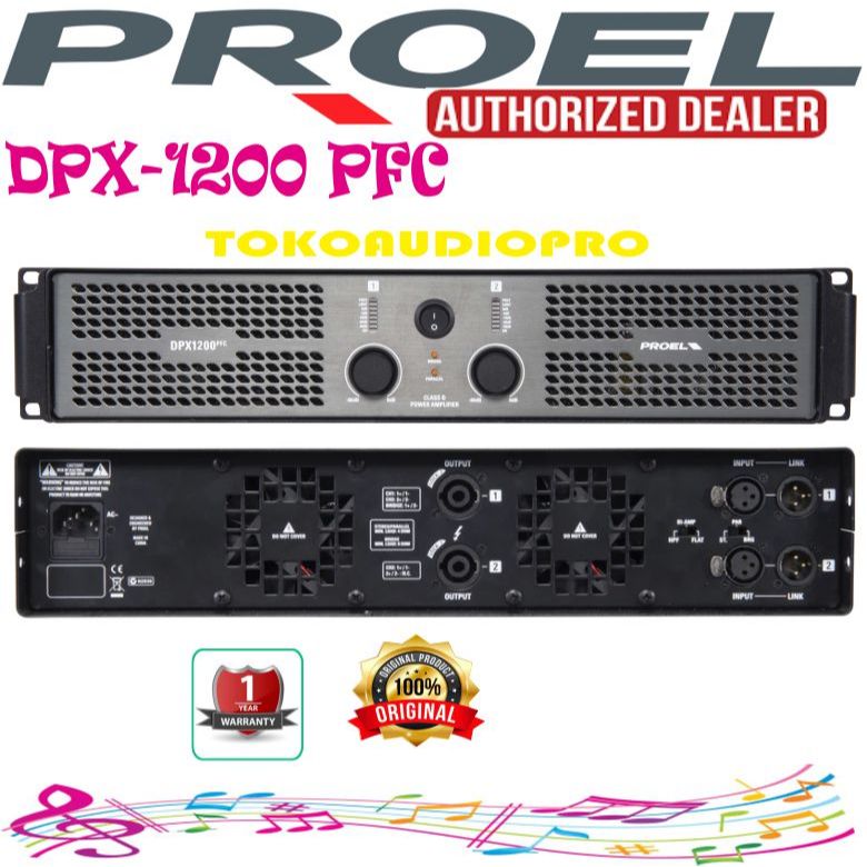 Jual Proel DPX1200PFC Class D Power Amplifier with SMPS AND PFC DPX-100 ...