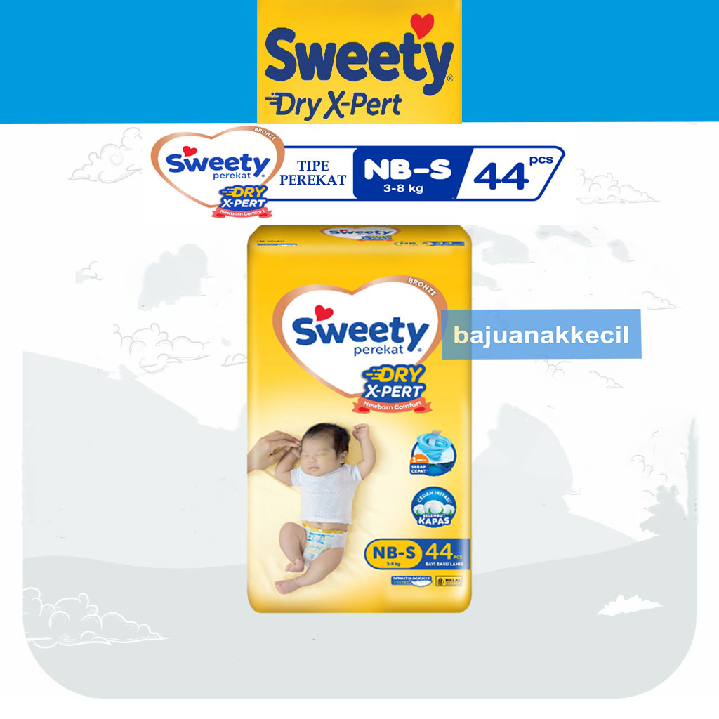 Jual Sweety Bronze NB S44 Perekat Newborn Swety Dry Xpert Popok Bayi ...