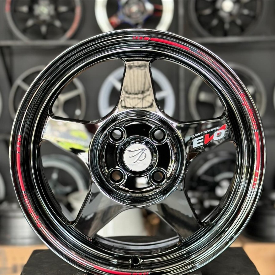 Jual velg mobil r15 EVO REGAMASTER BLACK CHROME velg ring 15 freed brio ...