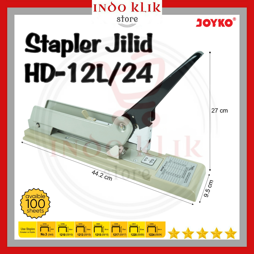 Jual Stapler HD-12L/24 Besar Joyko / Stapler Jilid HD 12L 24 Panjang ...