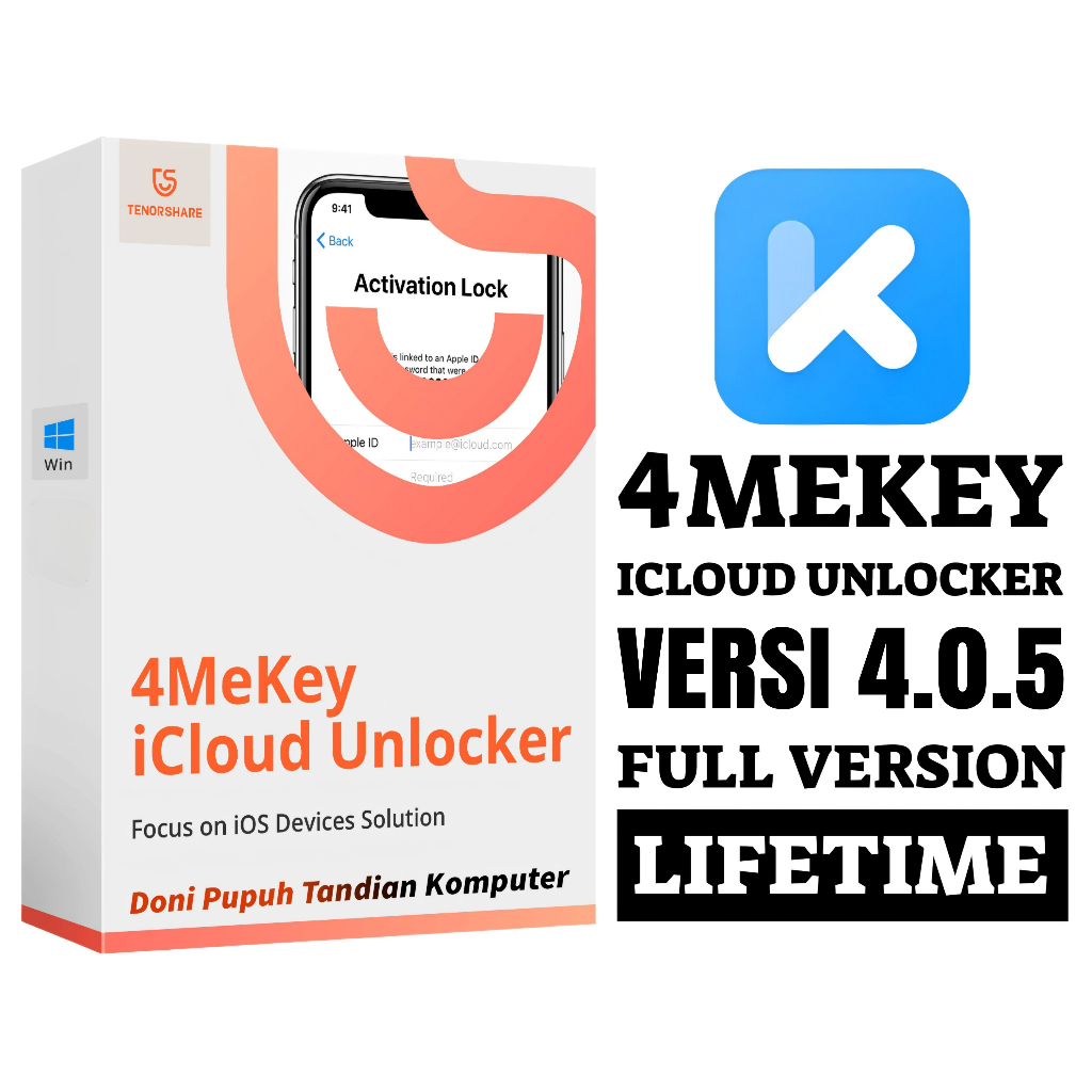 Jual Tenorshare 4MeKey iCloud Unlocker 4.0.5 Full Version Lifetime ...