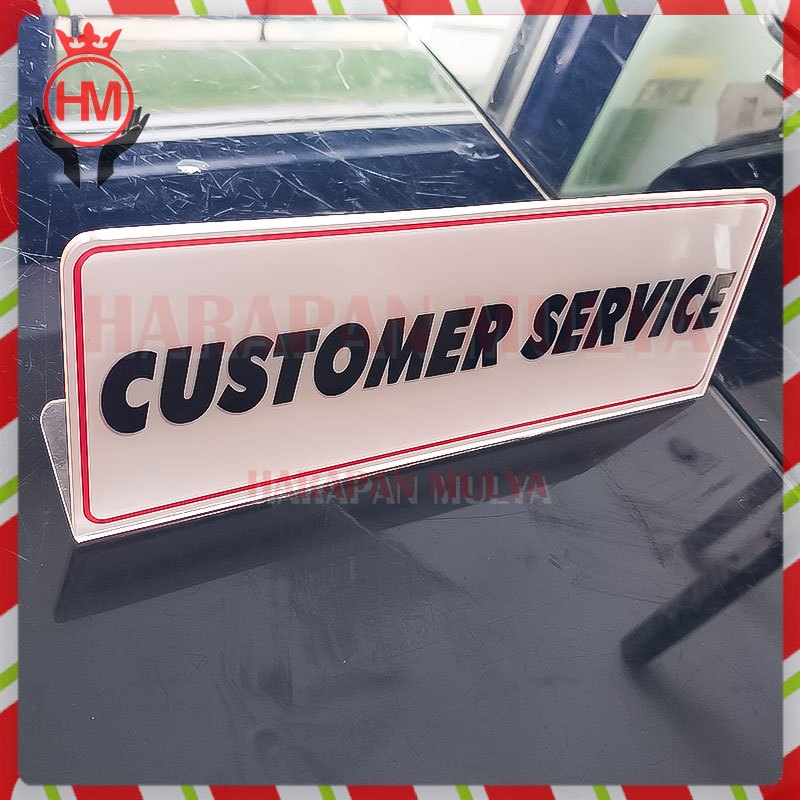 Jual Sign Tanda Tulisan Customer Service - Papan Meja Customer Service ...
