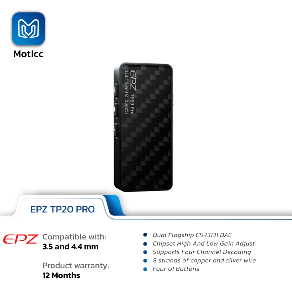 Jual EPZ TP20 Pro Dongle DAC Audio CS43131X2 DAC Chip Earphone Adapter | Shopee Indonesia