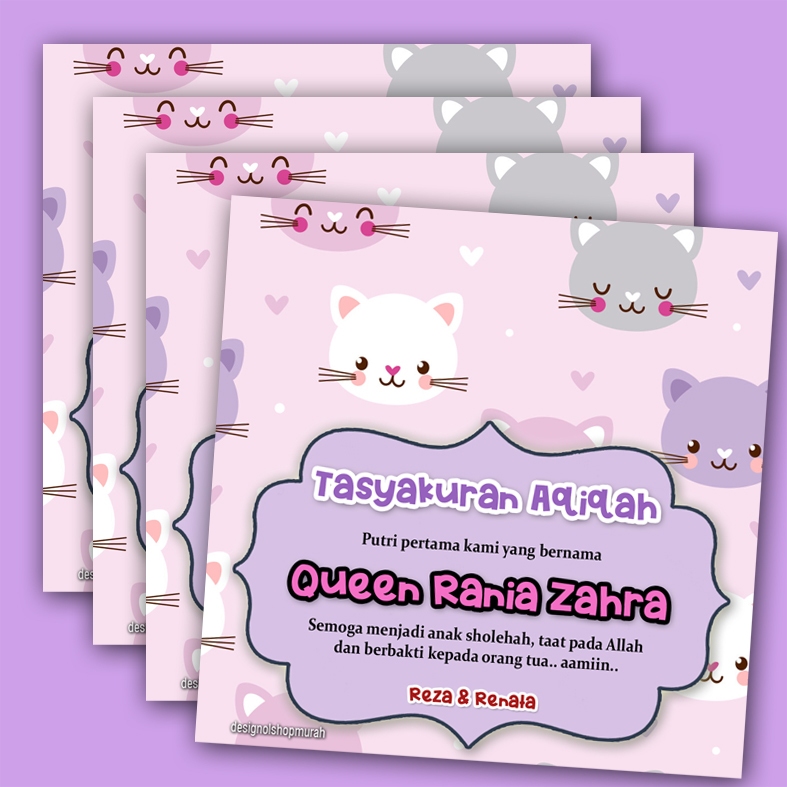 Jual Kartu Aqiqah isi 50 pcs Stiker Aqiqah Kartu khitanan Undangan ... Jual Kartu Aqiqah isi 50 pcs Stiker Aqiqah Kartu khitanan Undangan ...