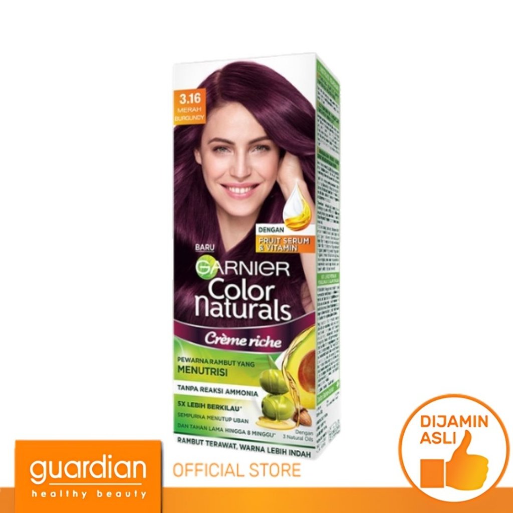 Jual GARNIER Color Natural Merah Burgundy 3.16 55ml + 50 | Shopee Indonesia