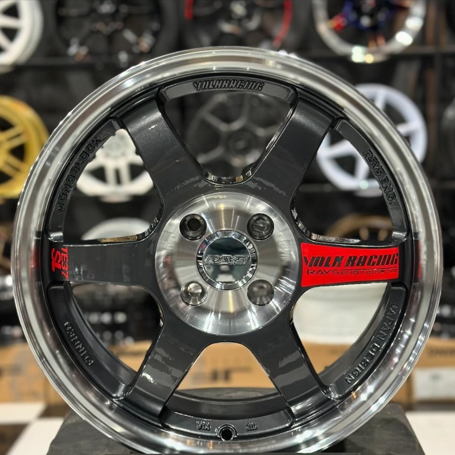 Jual velg mobil ring 16 TE37 SL FLOW FORMING lebar 7 et 40 velg racing r16 freed jazz yaris ...