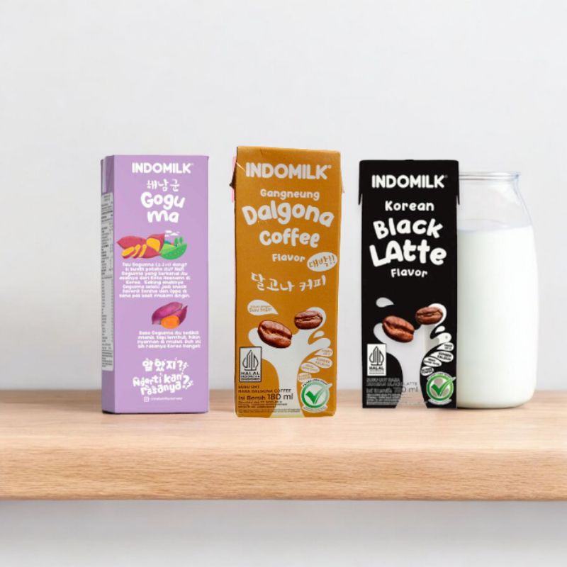 Jual Indomilk Korean Goguma | black latte dan Pink Blossom 180ml | Shopee Indonesia