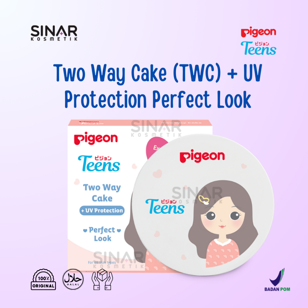 Jual Pigeon Teens Two Way Cake (TWC) + UV Protection Perfect Look 14 Gr ...