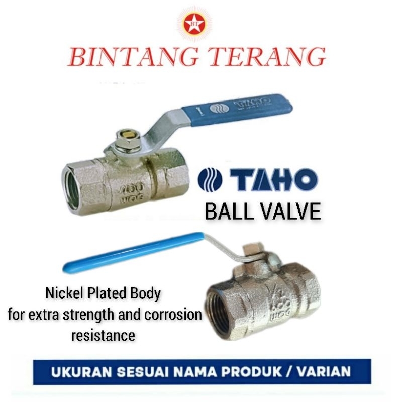 Jual Stop Kran Boiler Laundry Ball valve 1/2" inch Taho Taiwan ...