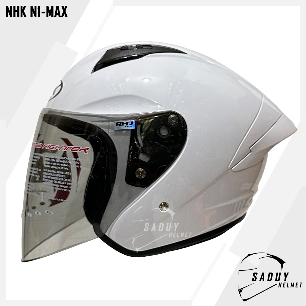 Jual HELM NHK N1 MAX WHITE / PUTIH HALF FACE NHK OFFICIAL HELMET ...