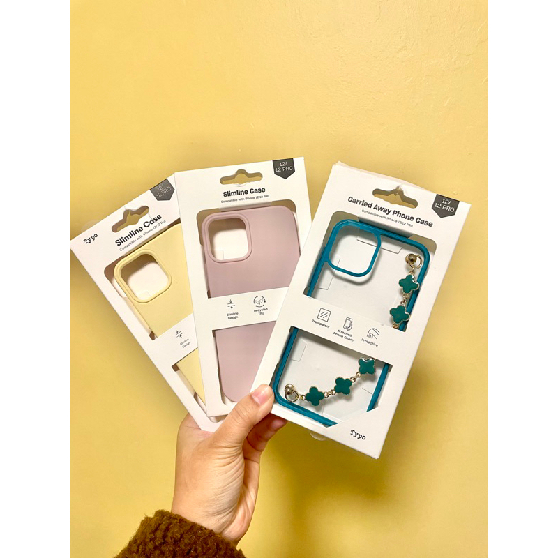 Jual TYPO iPhone Case 12/12 Pro (yellow, dusty purple, teal) | Shopee ...