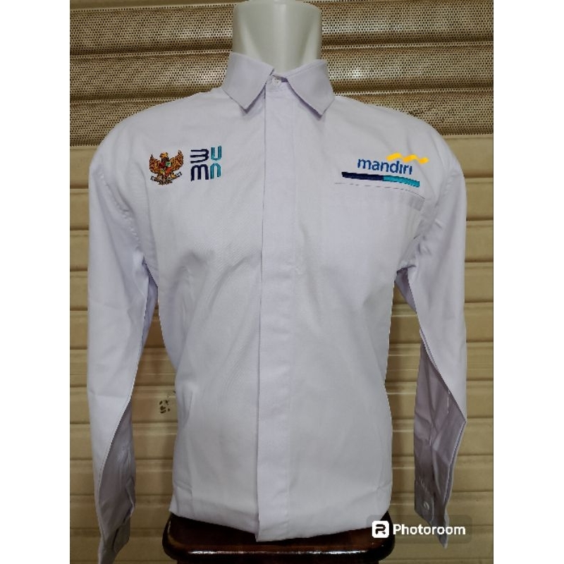 Jual Kemeja BUMN GARUDA MANDIRI Seragam BUMN Mandiri Putih Lengan ...