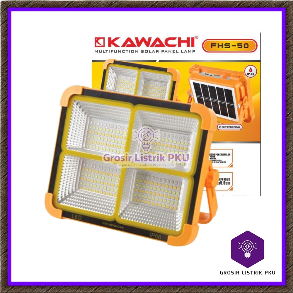 Jual Kawachi Lampu LED Emergency Sorot Tembak Solar Panel Multifungsi ...