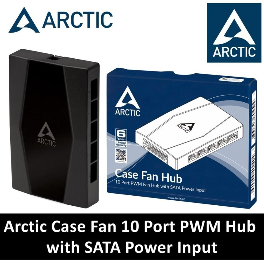 Jual Arctic Fan Case HUB - 10 Port PWM Fan Hub with SATA Power - Fan ...